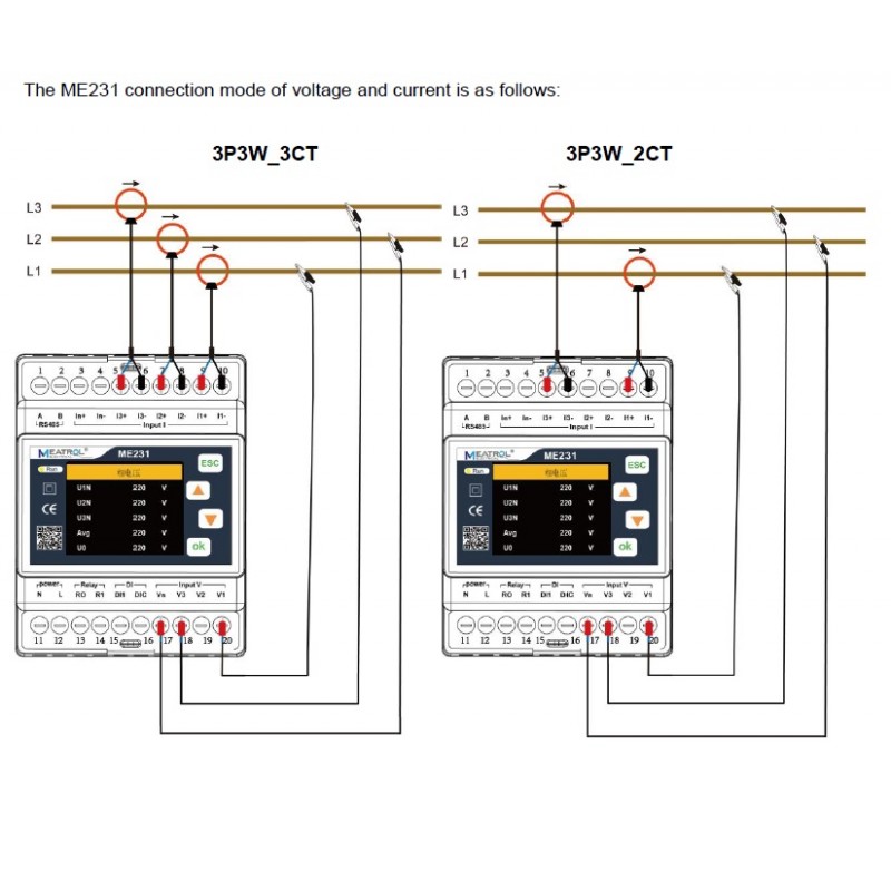Buy Meatrol ME231 three-phase multifunctional intelligent meter