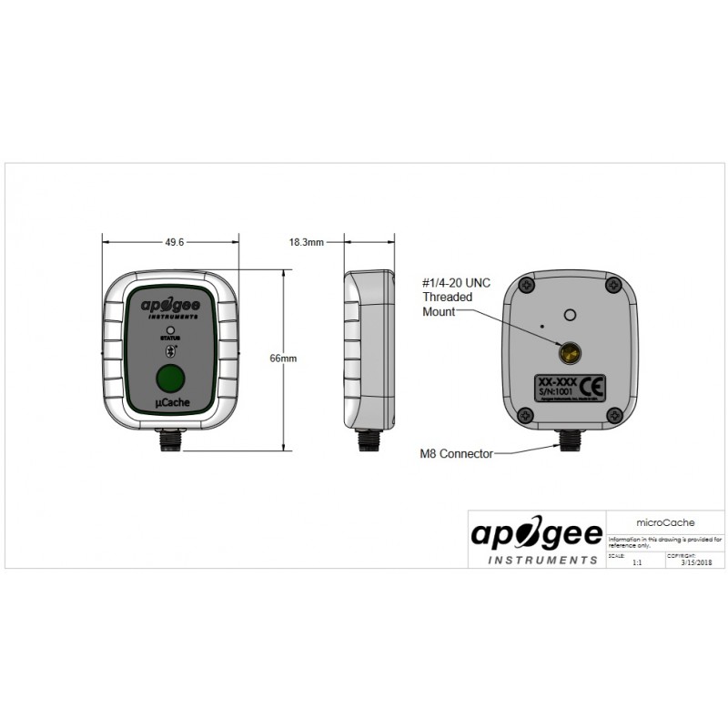 Apogee AT-100 microCache Bluetooth Micro Logger - Maranata-Madrid SL ...