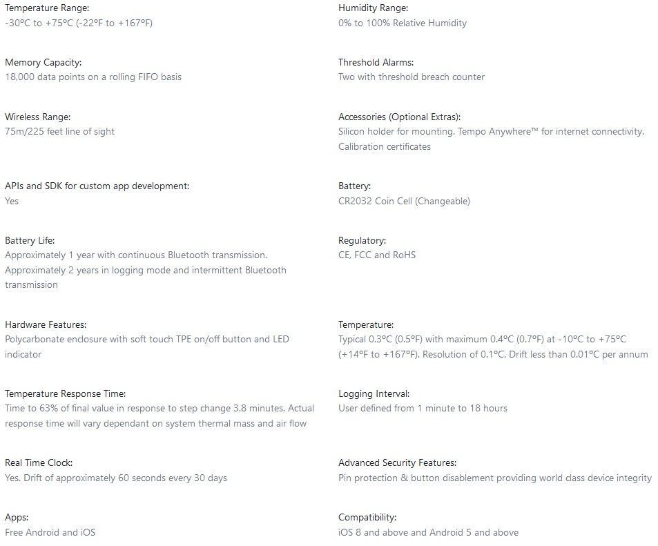 Tempo Disc™ Bluetooth Concrete Temperature Sensor and Data Logger BM ...